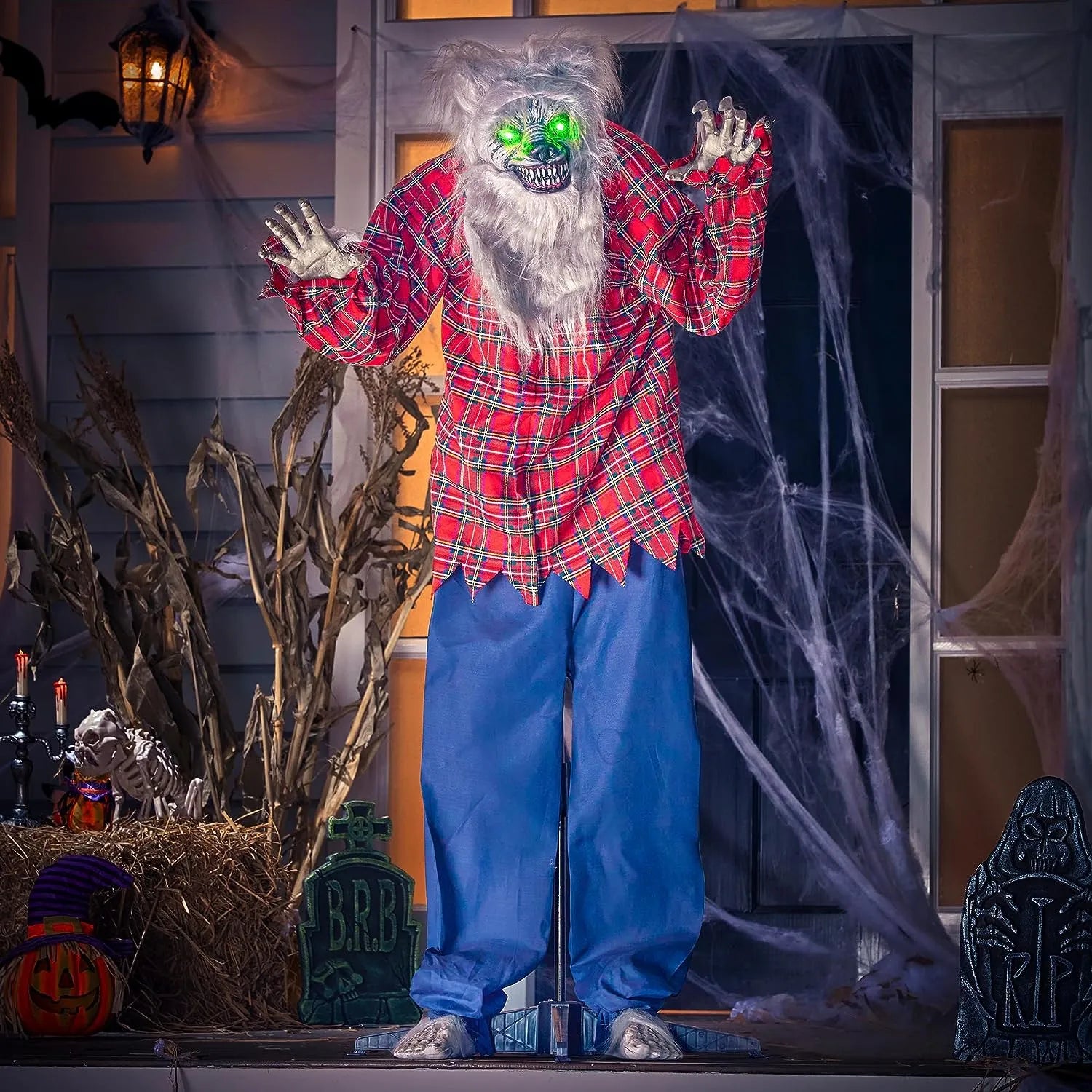 JOYIN 63in Halloween Animated Standing Werewolf