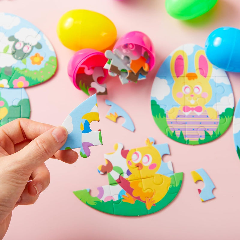 12 Pcs Easter Eggs Jigsaw Puzzle | Egg Hunt Game, Kids Party Favors ...