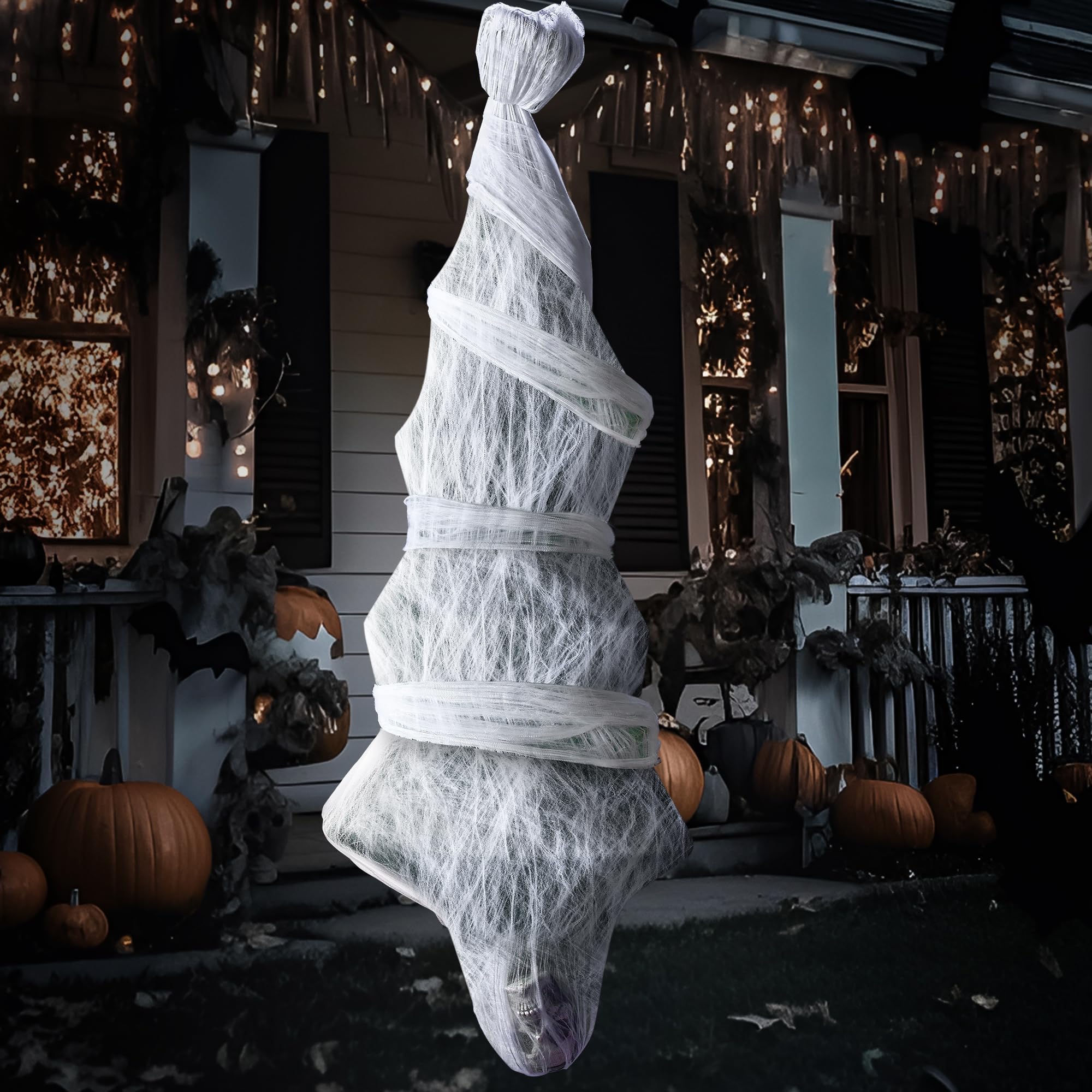 72" Halloween Hanging Cocoon Corpse for Outside Decorations