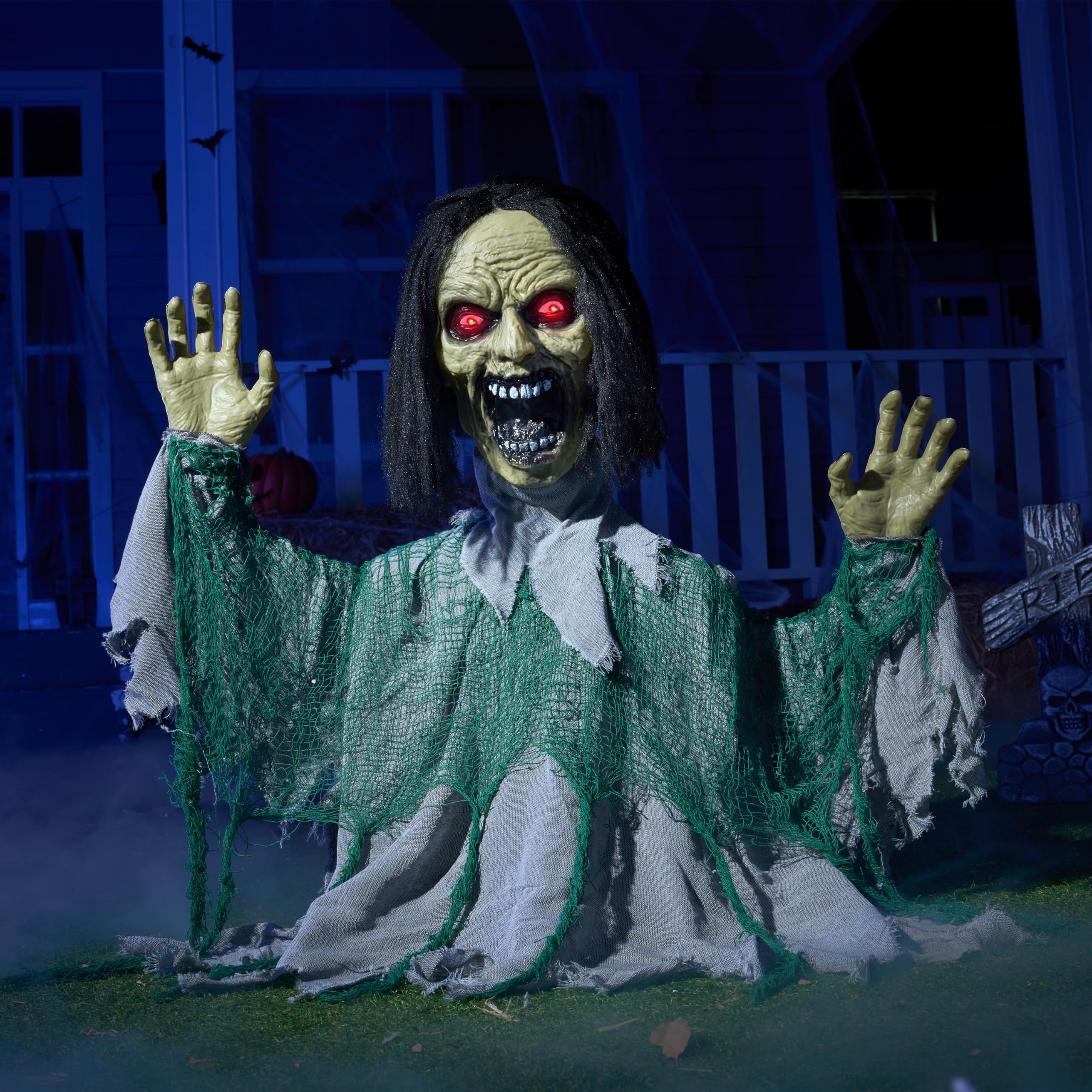 Halloween Outdoor Animatronic Half-Body Zombie Groundbreaker