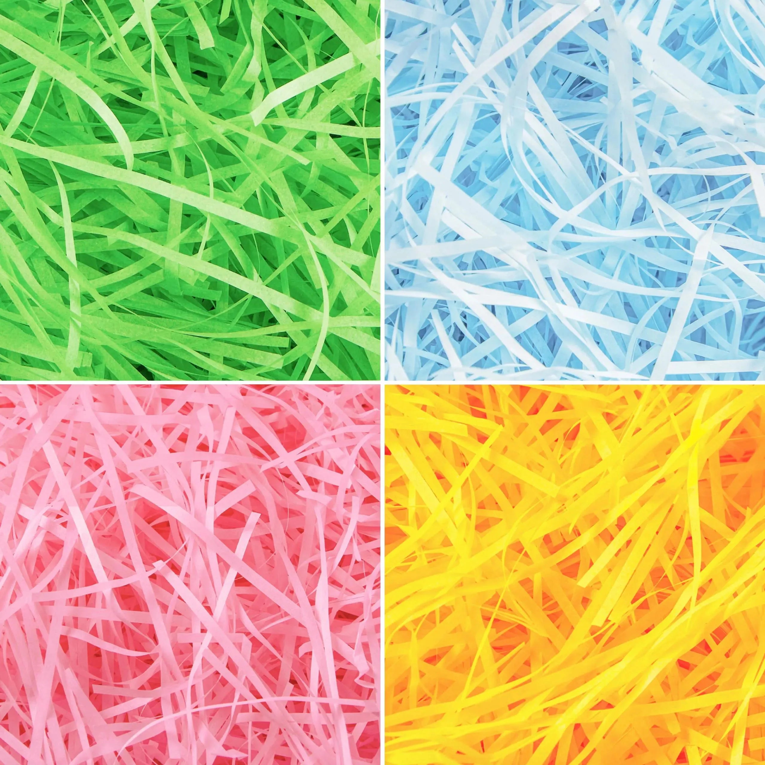 24oz (680g) Multicolor Rainbow Easter Grass, Recyclable Paper Grass Sh