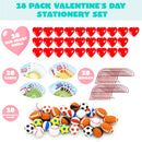 28Pcs Soccer Football Volleyball Basketball with Kids Valentines Cards