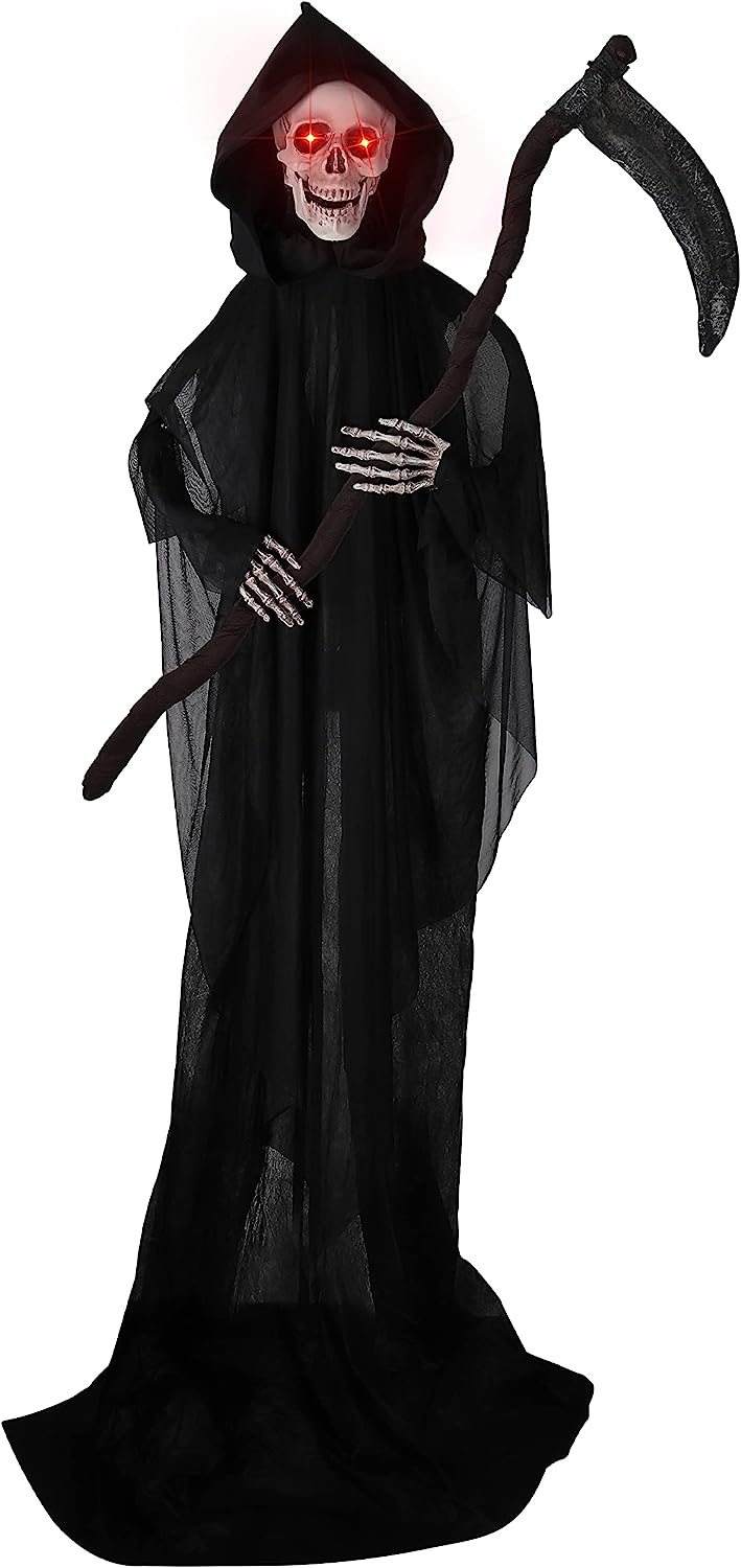 64.5" Halloween Animated Standing Grim Reaper - JOYIN
