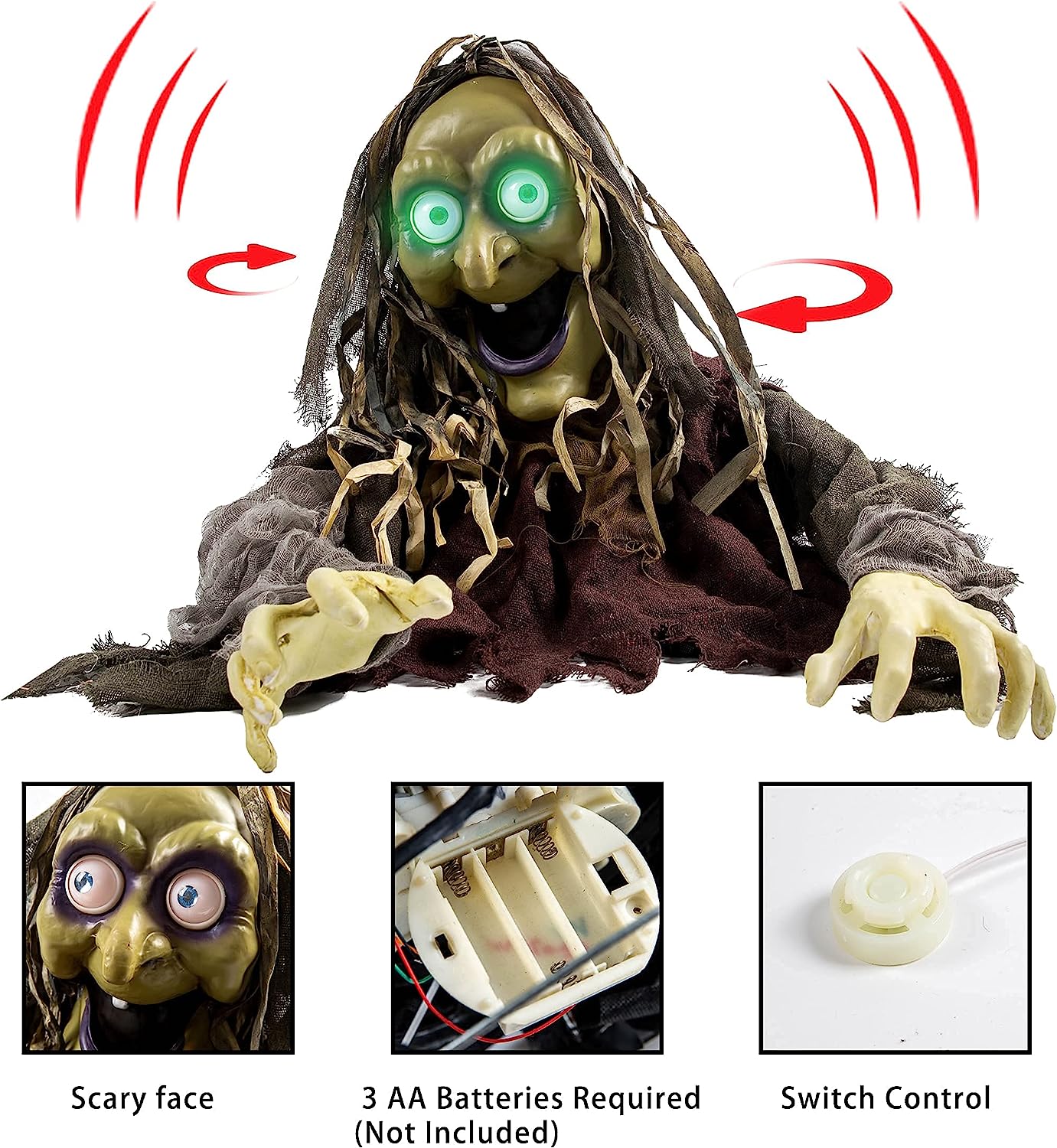 Halloween Witch Ground breaker Decoration-JOYIN