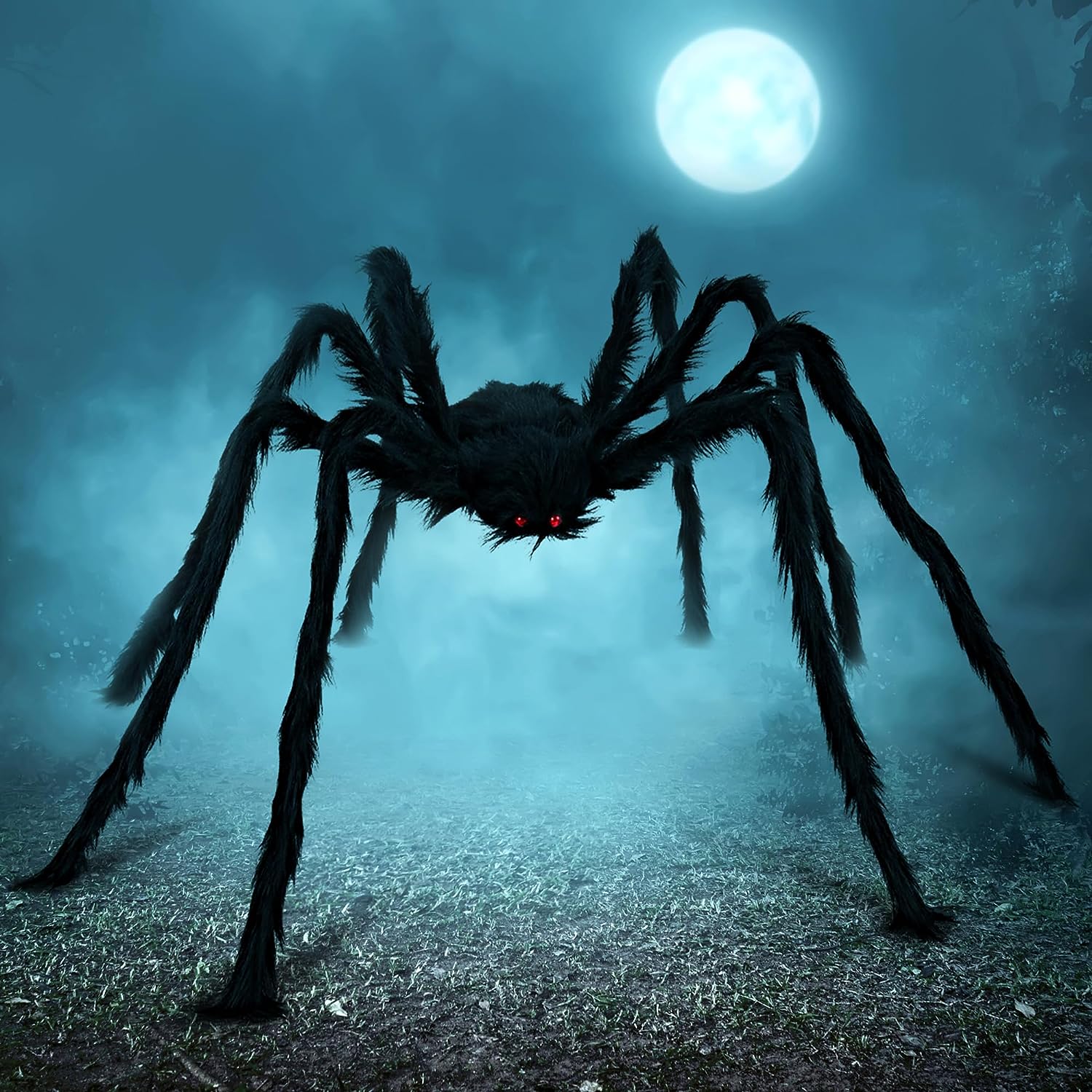 Halloween Outdoor Decorations 5 Ft Large Spider for Yard Lawn Garden