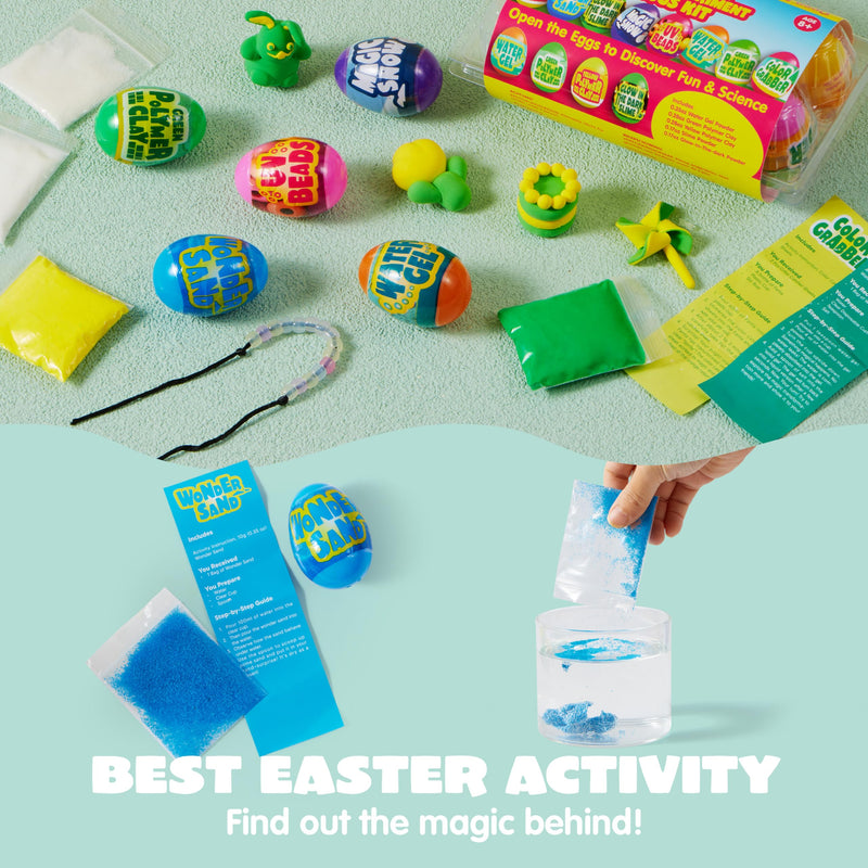 8 Pcs Prefilled Easter Science Experiment Eggs STEM Activity Kit for ...