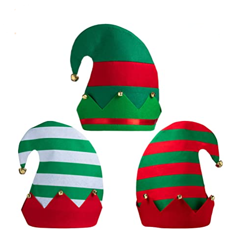 Unisex Classic Elf Hats, 3 Pack - JOYIN
