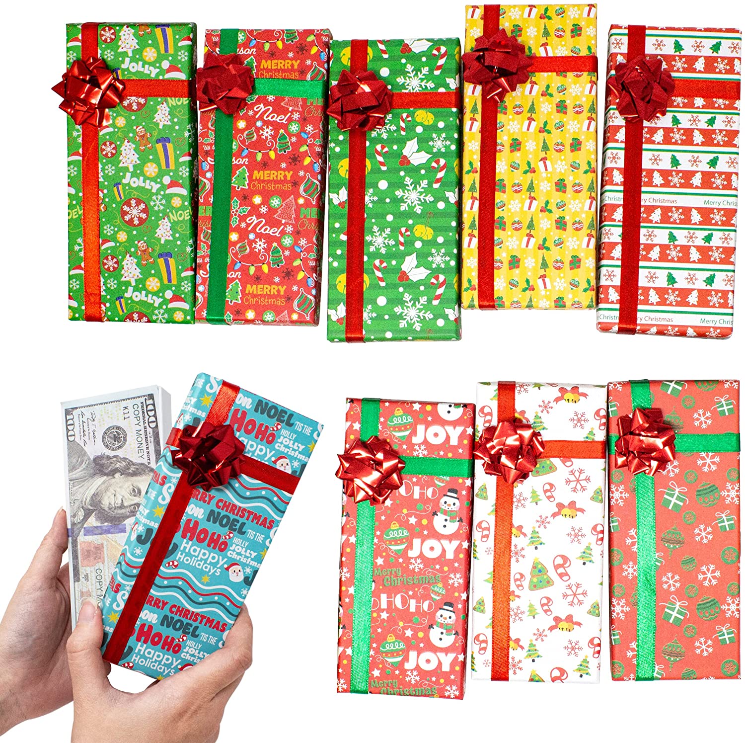 Rectangular Shape Christmas Gift Box, 9 PCs - JOYIN