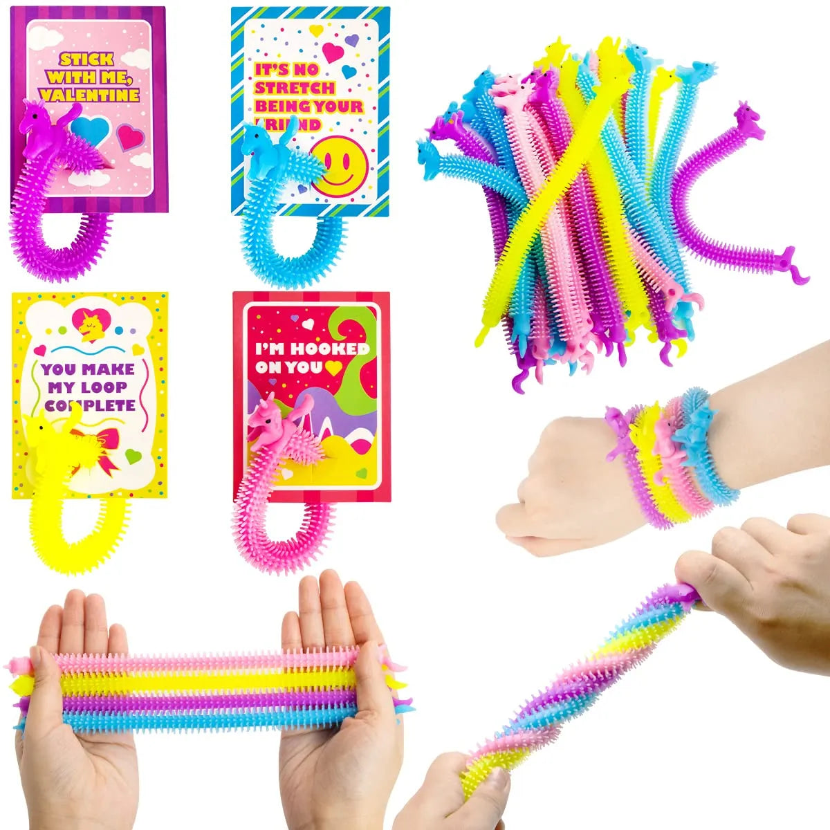 JOYIN | Stretchy String with Cards, 28 Pack