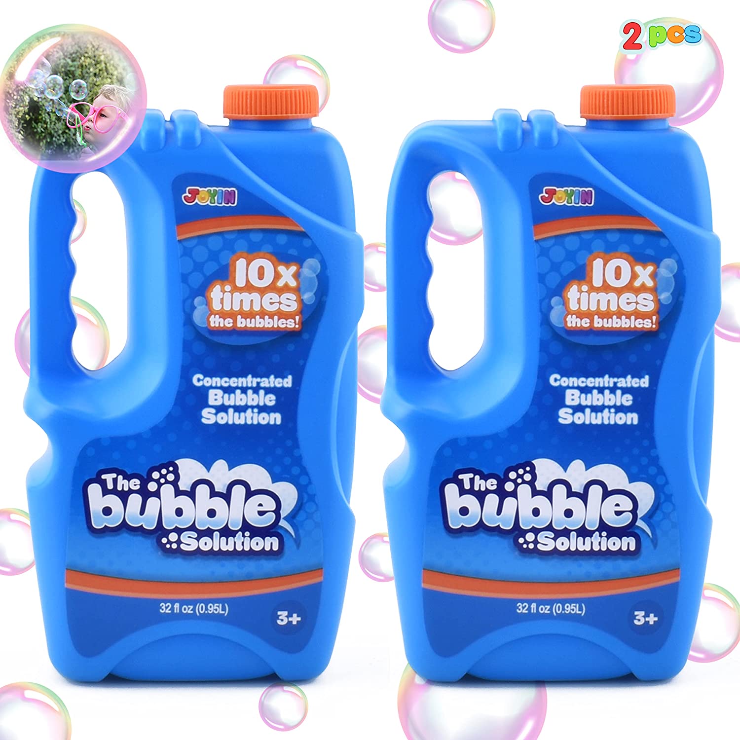 32 oz Bubble Solution Concentrated, 2 pcs Blue