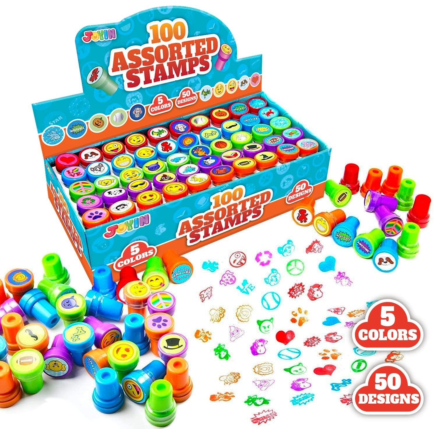 Self Ink Stampers - 100 Pcs