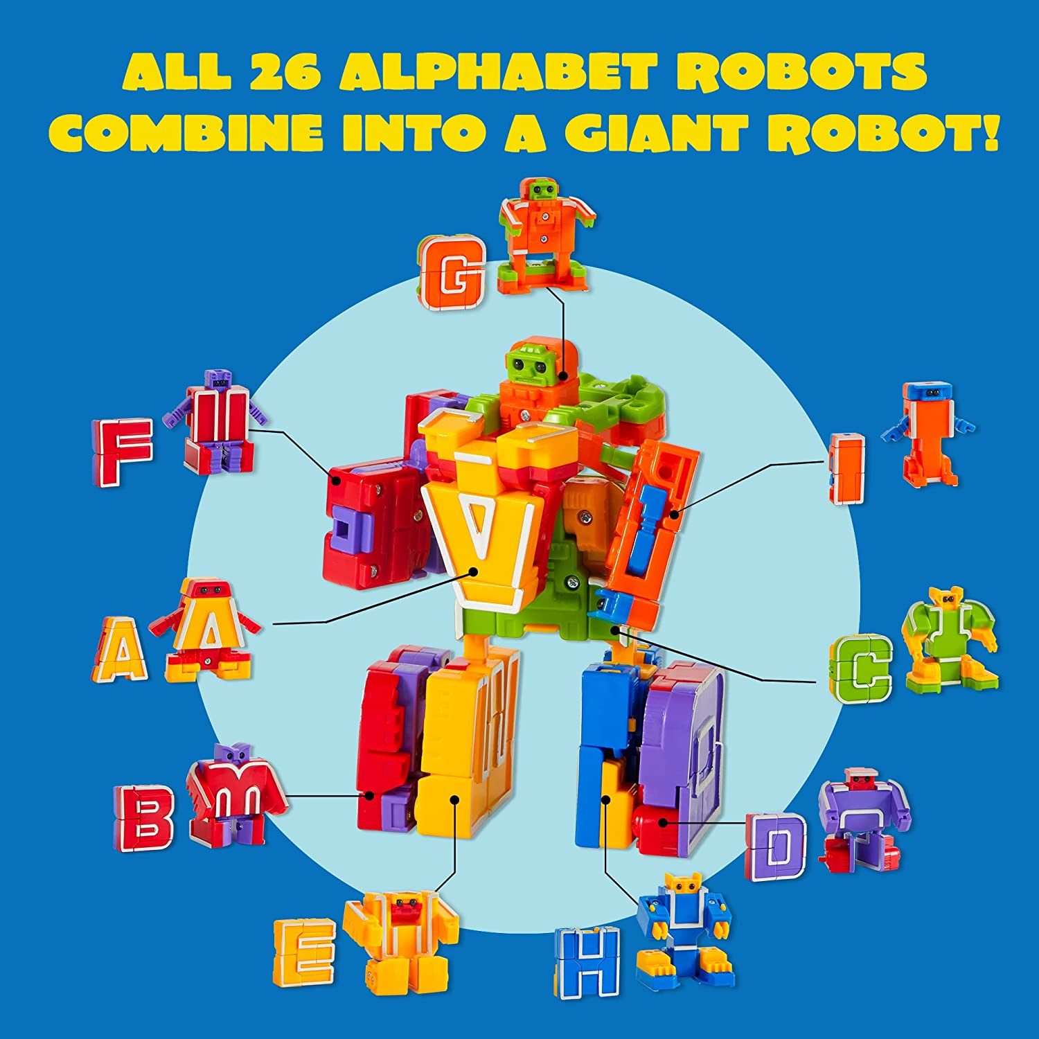 Alphabet Robot Action Figure Toys