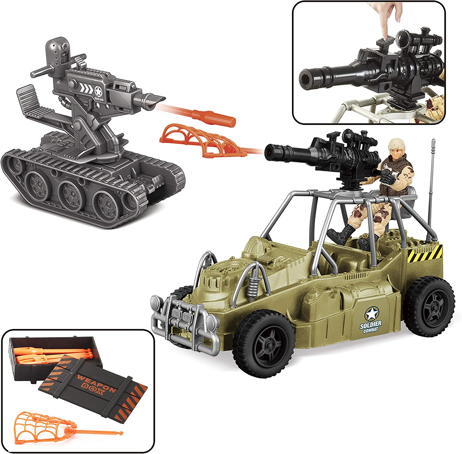 JOYIN | Military Base Toys Set Including Army Vehicles, Army Men Action ...