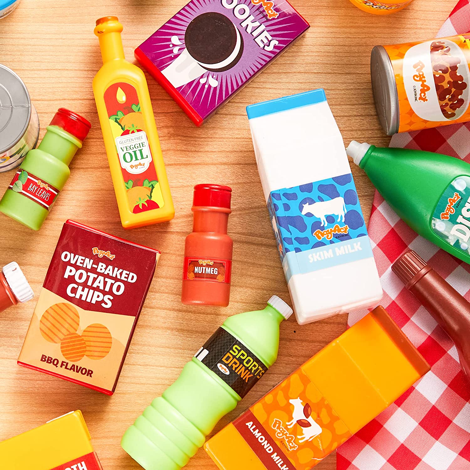 JOYIN | Play Food Grocery Cans, 30 Pcs