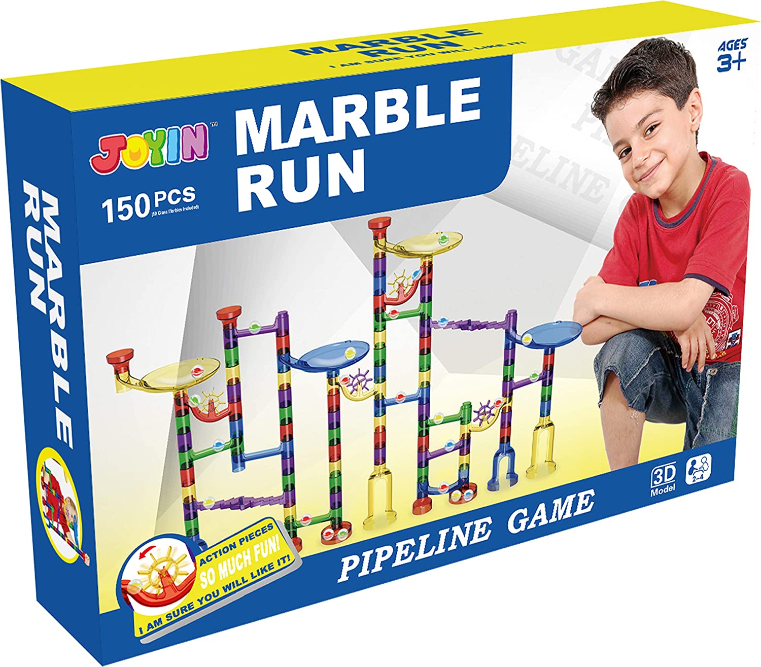 JOYIN| Premium Marble Run Set, 150 Pcs