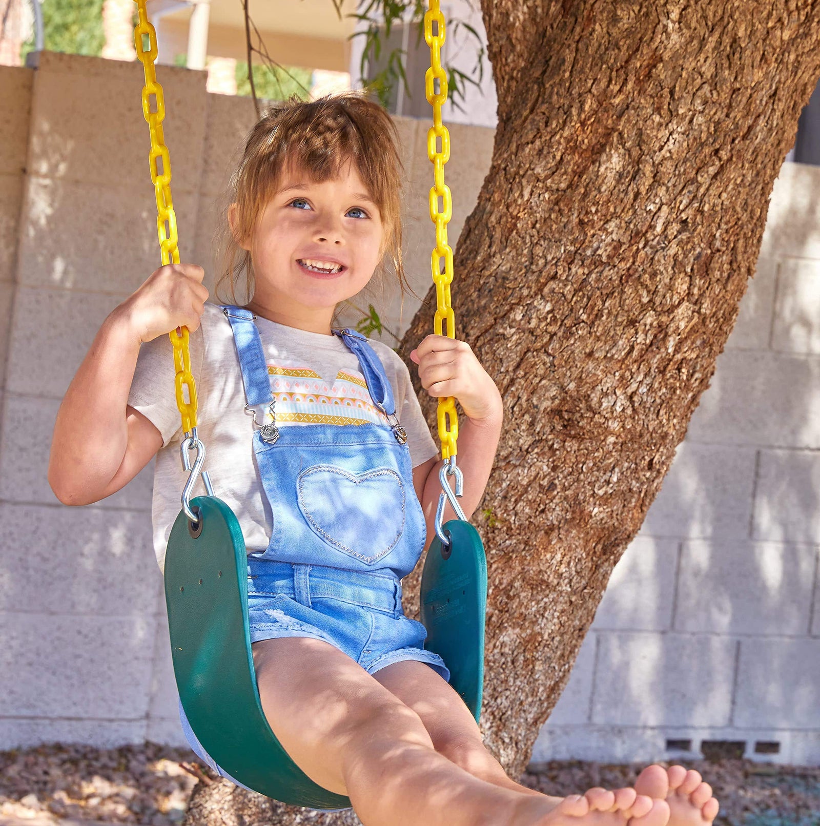 TURFEE - Green Swing Seats with 66in Chain, 2 Pack