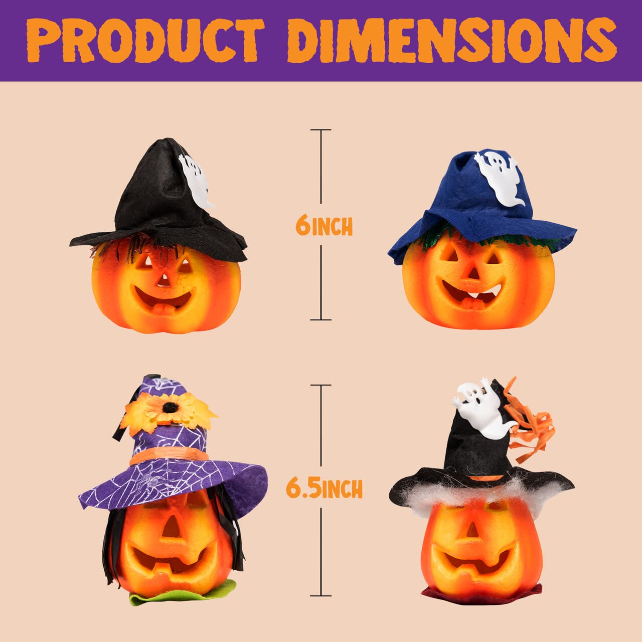 Halloween Jack-o'-lantern - 6 Piece