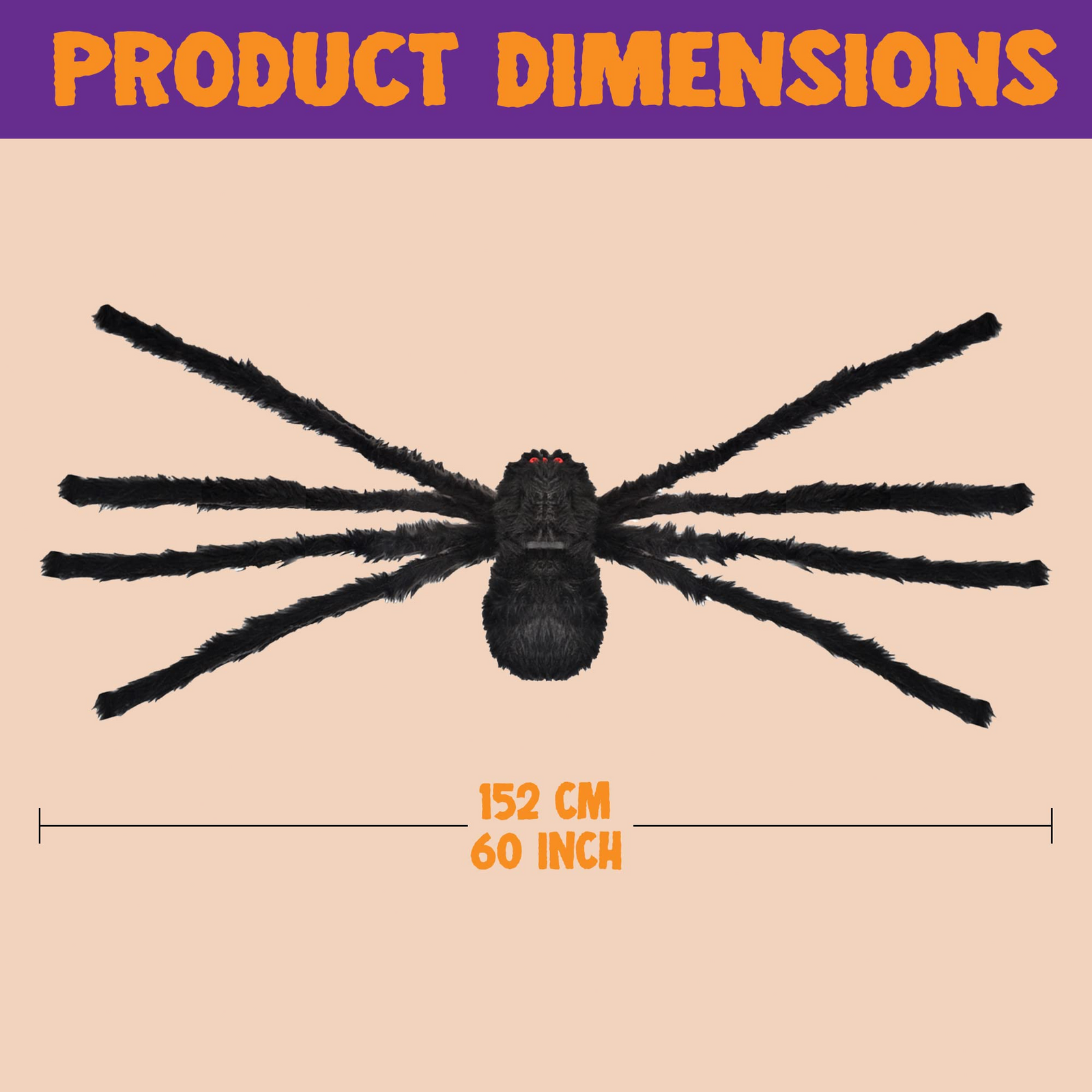 Halloween Outdoor Decorations 5 Ft Large Spider for Yard Lawn Garden