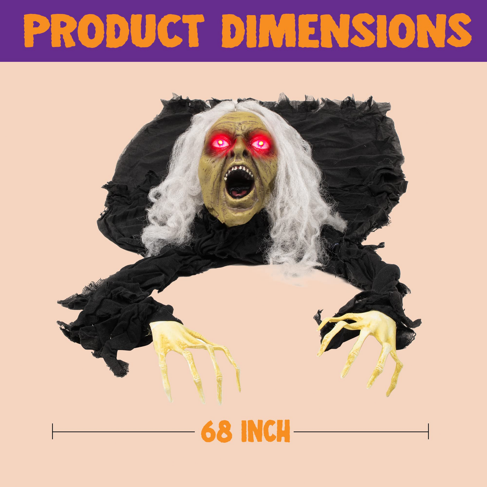 Halloween Light Up Witch Ground Breaker Decor