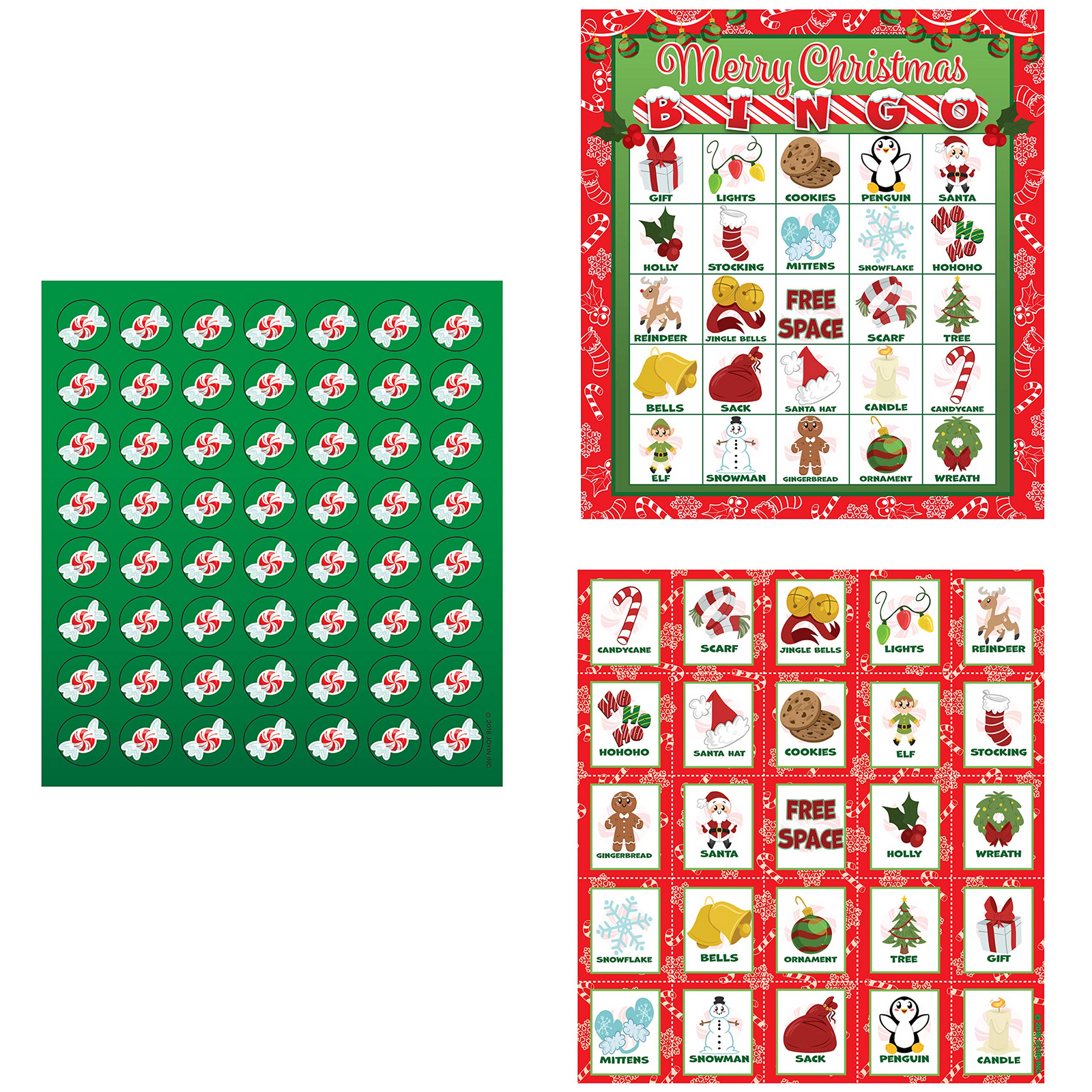 Joyin - Christmas Bingo (red), 28 Pcs