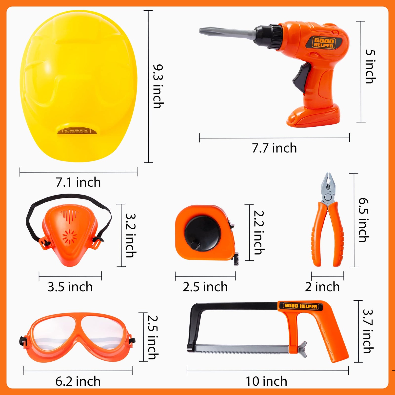 Construction Worker Play Tool Toys Set